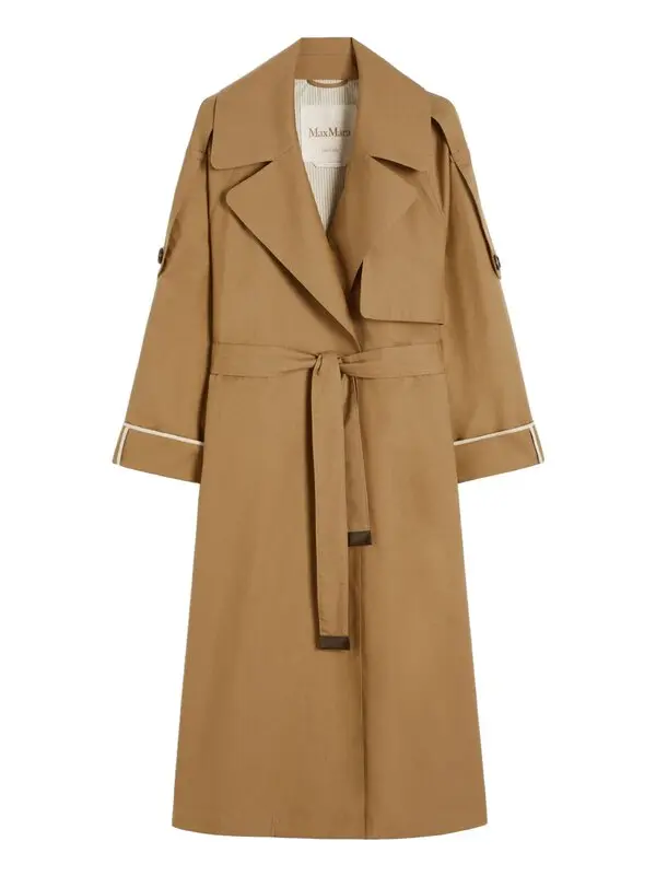 Max Mara Oversized Water-repellent Twill Trench Coat - Brown