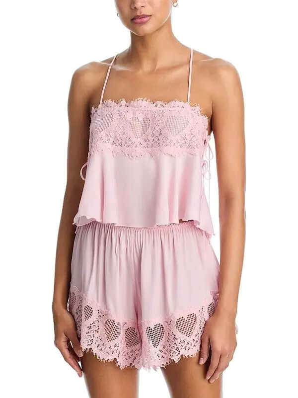 Free People Sweet Love Cami - Pink Ribbon