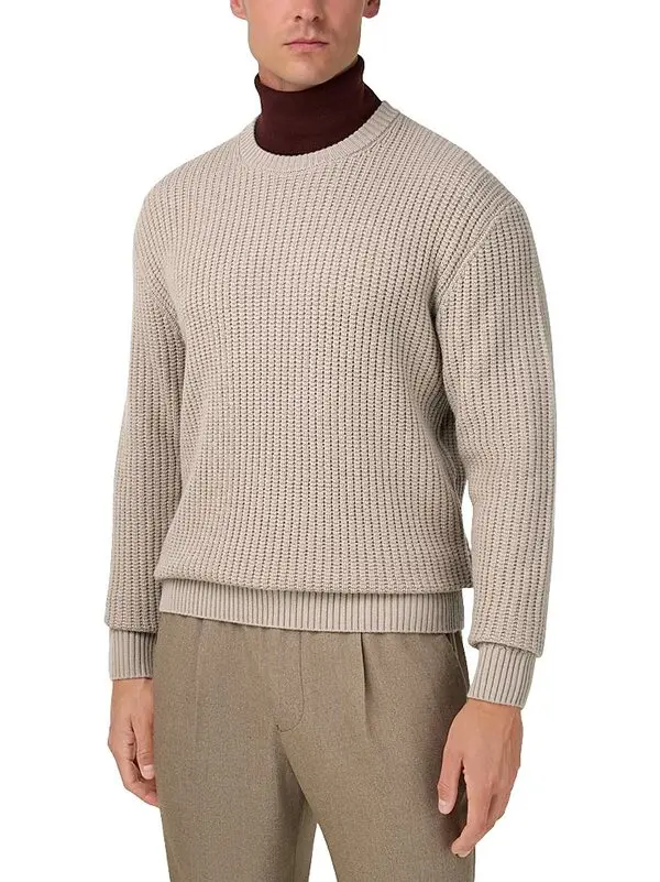Boggi Milano Merino Wool Sweater - Sand
