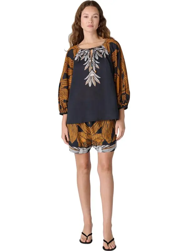 Diane Von Furstenberg Behati Top - Tiger Lily Black