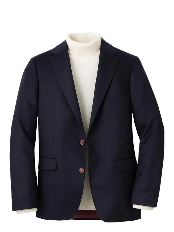 PAUL FREDRICK Cashmere Single Breasted Notch Lapel Sport Coat - Navy