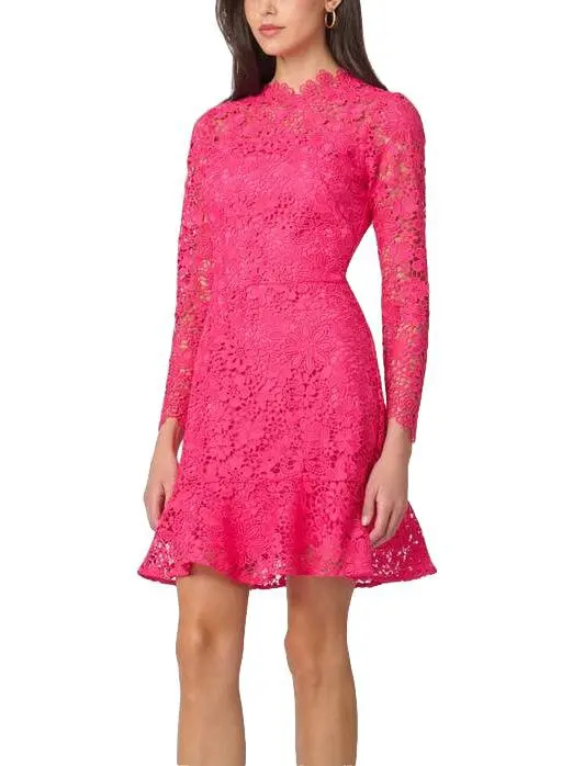 Shoshanna Gracie St. James Lace Dress - Magenta