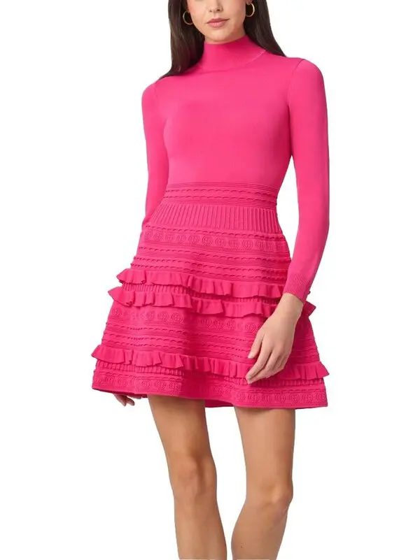 Shoshanna Joie Chamonix Knit Dress - Fuchsia