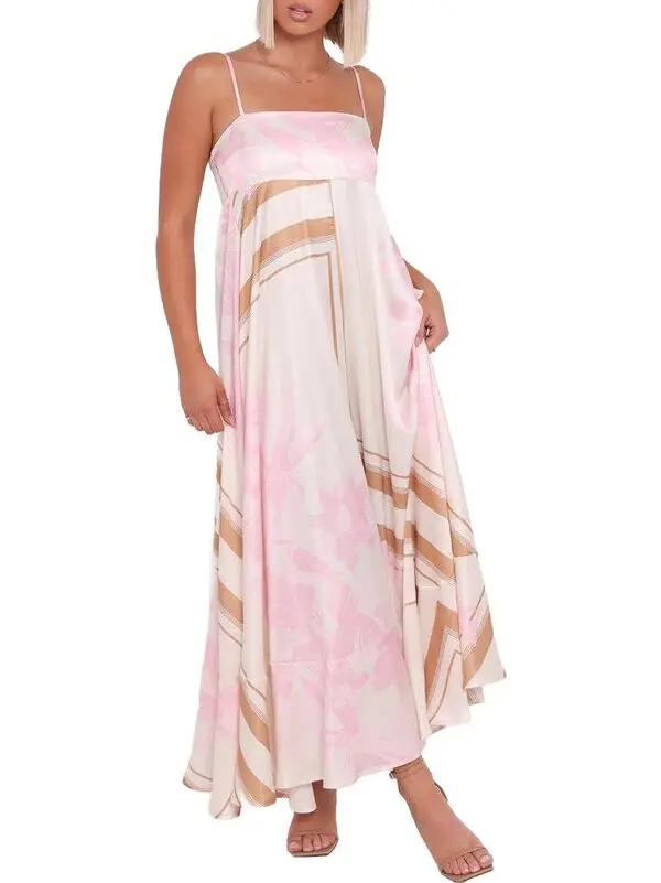 PETAL & PUP Elanor Print Sleeveless Maxi Dress - Pink Print