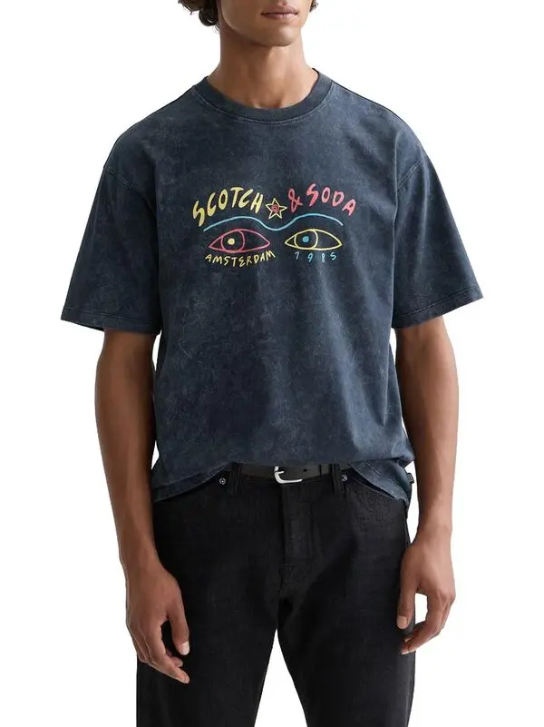 Scotch & Soda Logo Graphic T-shirt - Carbon