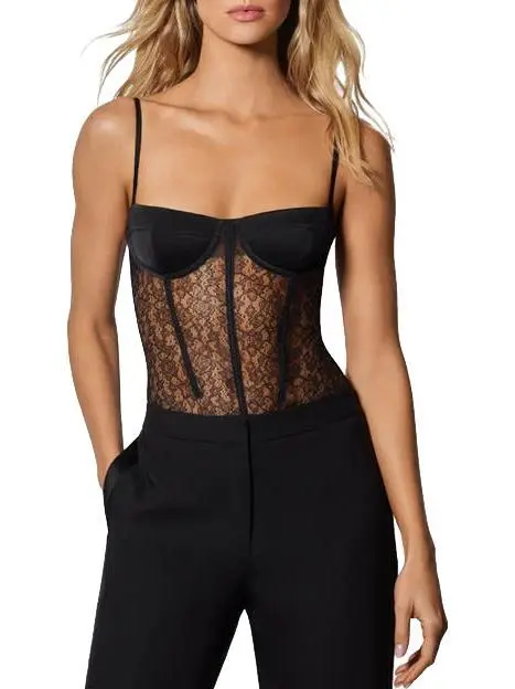 Kiki De Montparnasse Petite Fleur Bodysuit - Black