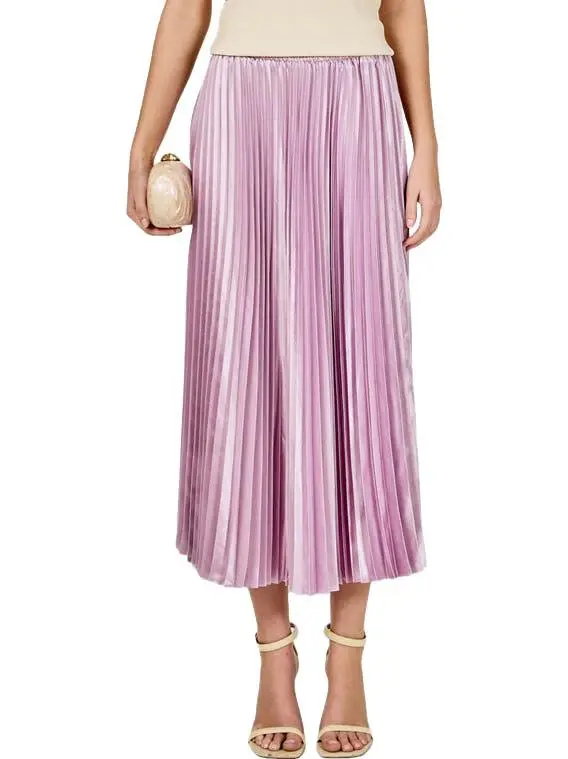 Endless Rose Sunburst Pleated Skirt - Lilac