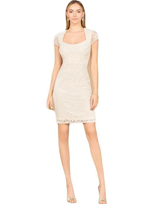 LARA NEW YORK Embellished Bridal Short Dress - Ivory