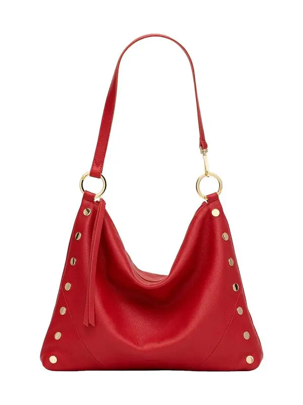 HAMMITT Large Kyle Leather Shoulder Bag - Chili Red/gold