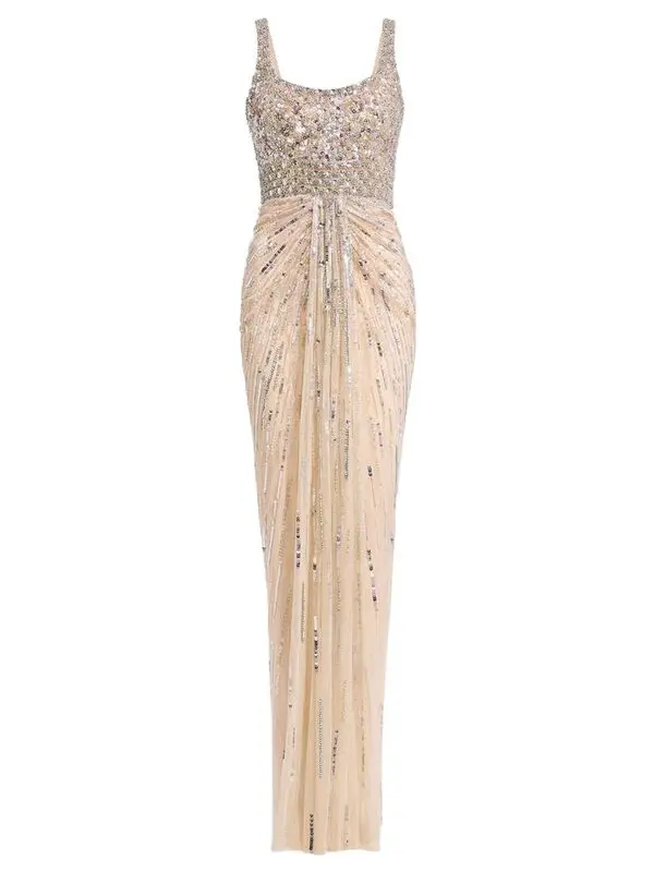 Jenny Packham Elixir Sequin-embellished Maxi Dress - Morganite