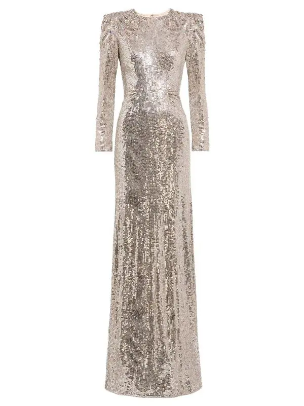 Jenny Packham Dulcet Sequin-embellished Gown - Morganite