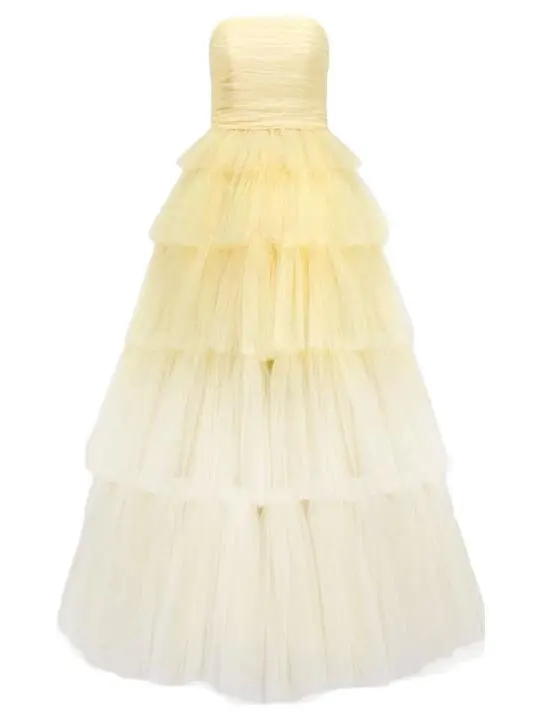 Jenny Packham Adore Tiered Bow Gown - Mimosa Ombre