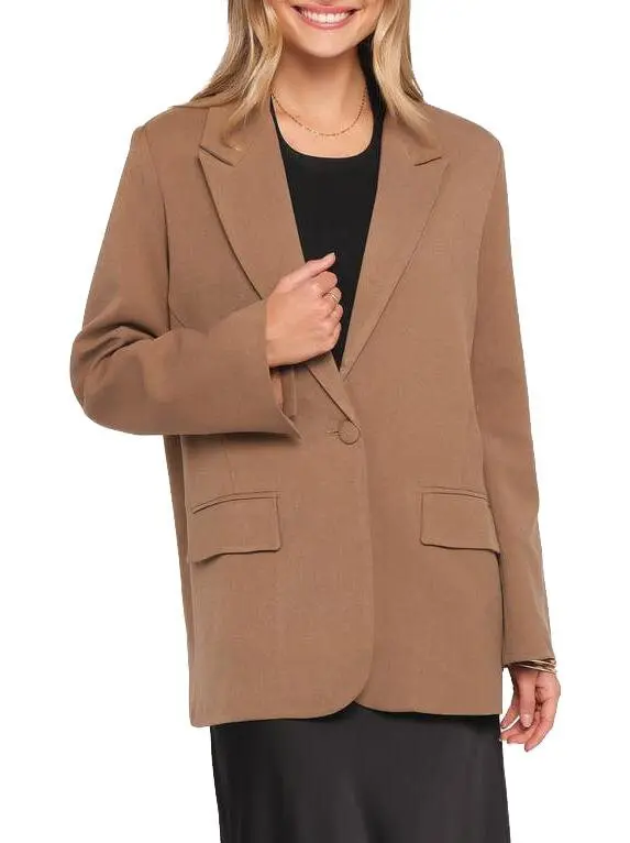 PETAL & PUP Oversized Tie-back Blazer - Tan