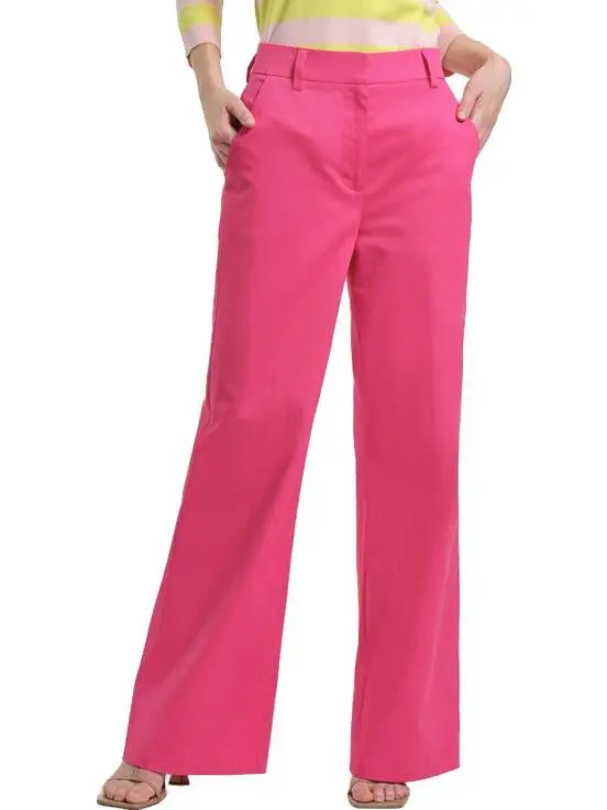 ISAAC MIZRAHI NEW YORK Sateen Pants - Fuchsia
