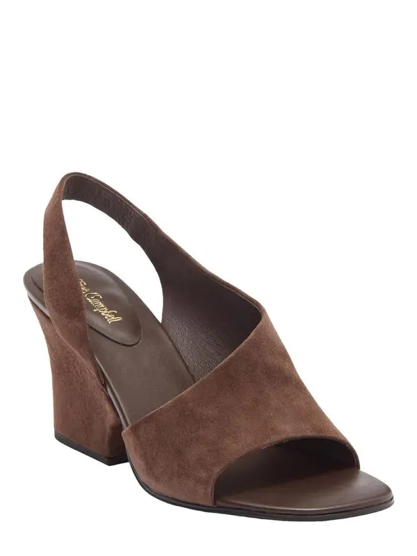 Jeffrey Campbell Pastiche Half D'orsay Sandal - Brown Suede