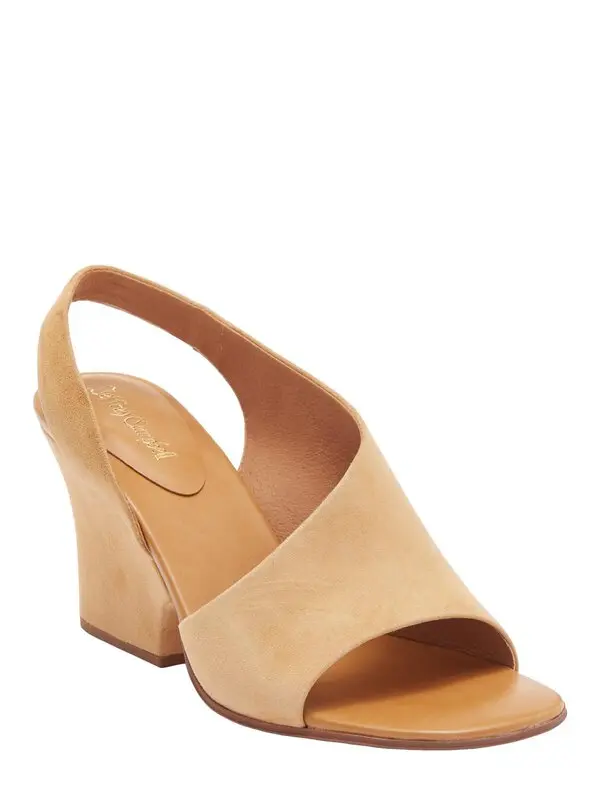 Jeffrey Campbell Pastiche Half D'orsay Sandal - Camel Suede