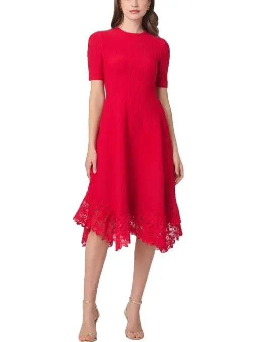 Shoshanna Shailene Courcheval Knit Dress - Cherry
