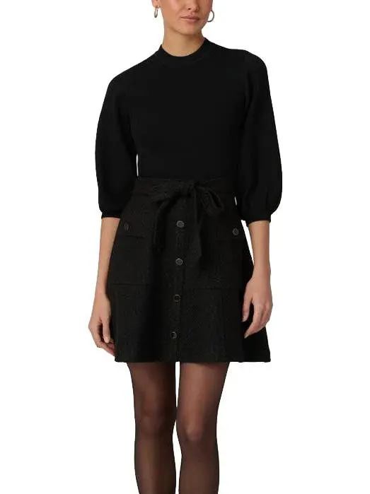 Shoshanna Tanner Tweed Knit Dress - Jet