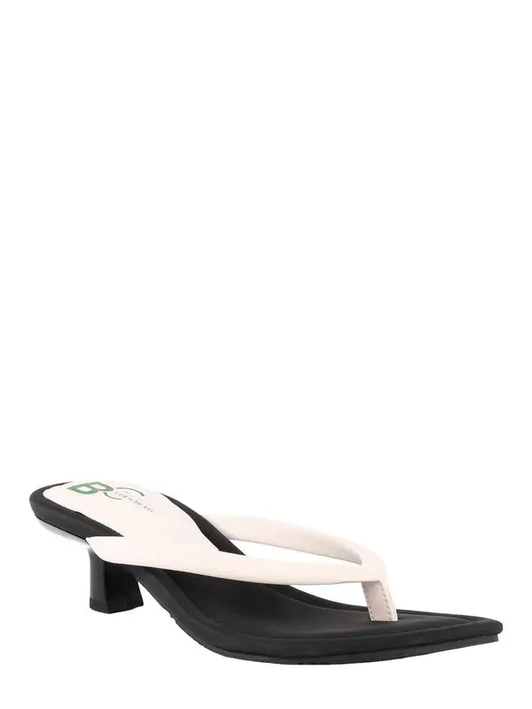 Bc Footwear Riptide Kitten Heel Sandal - White