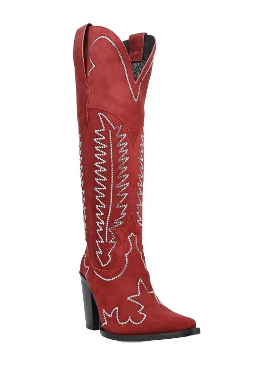 DINGO Over-the-knee Western Boot - Red