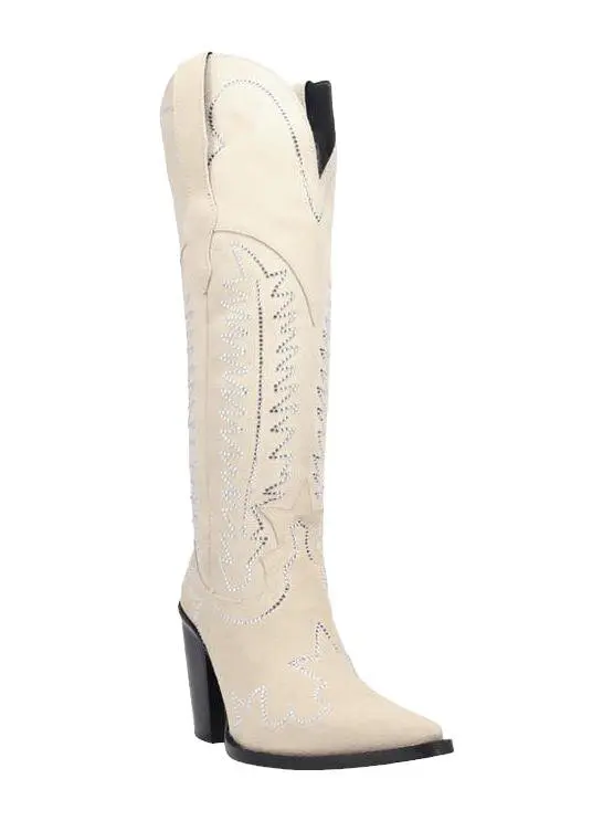 DINGO Over-the-knee Western Boot - White