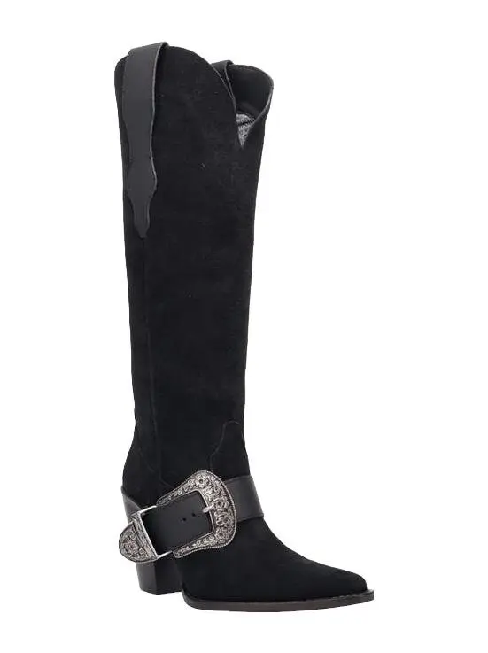 DINGO Over-the-knee Western Boot - Black