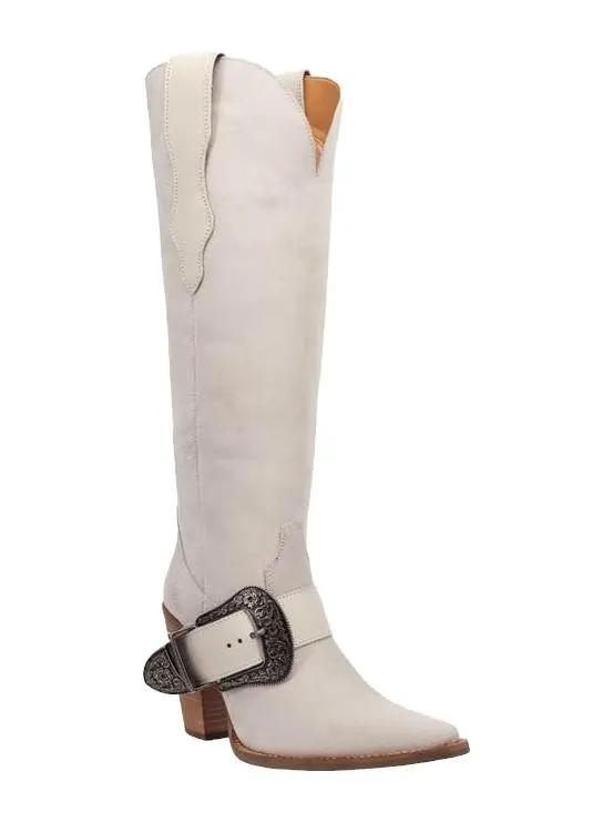 DINGO Over-the-knee Western Boot - Light Grey