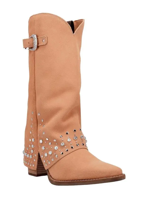 DINGO Rhinestone Western Boot - Orange