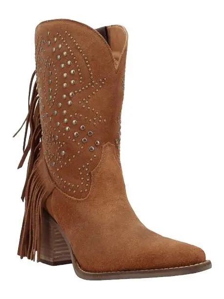 DINGO Star Power Studded Western Boots - Camel