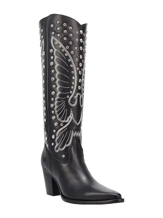 DINGO Diamonds Forever Knee High Western Boot - Black