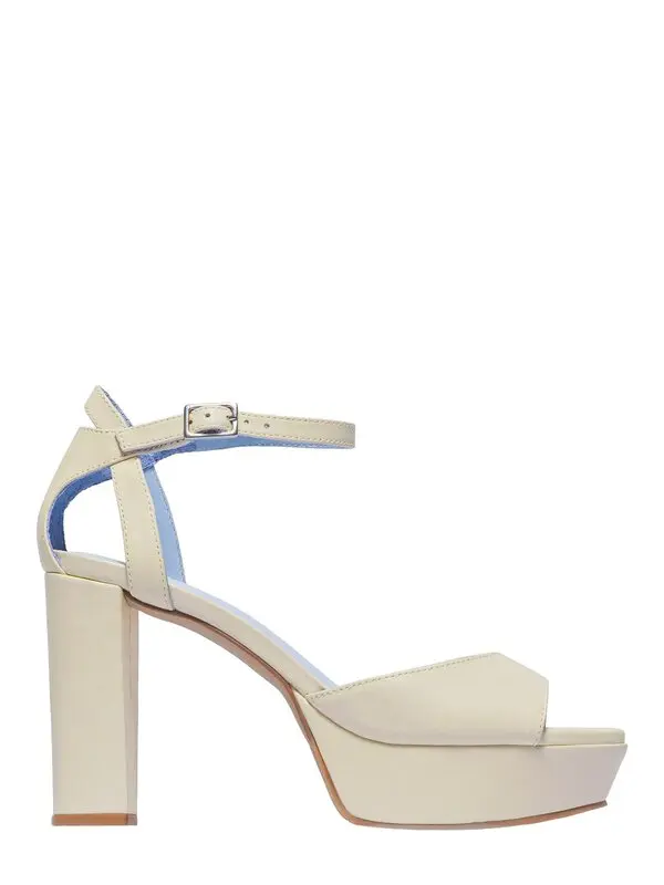 Bernardo Valeria Platform High Heel Sandal - Eggshell