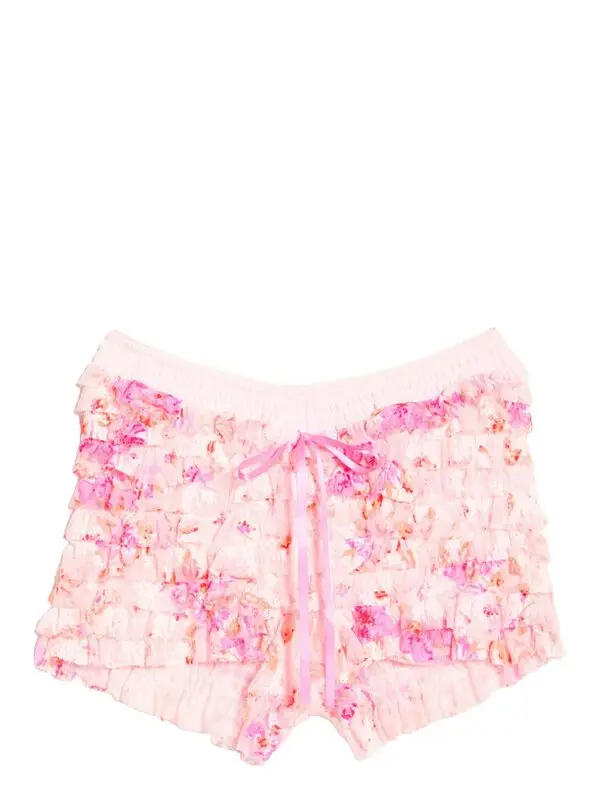 Free People Lace Boxer Shorts - Petal Pink Combo