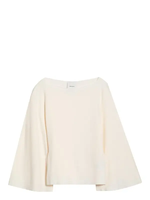 REFORMATION Avery Boatneck Knit Top - Fior Di Latte