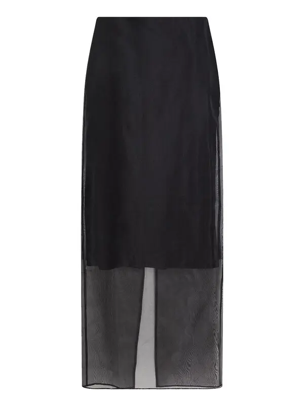Rag & Bone Annabet Organza Maxi Skirt - Black