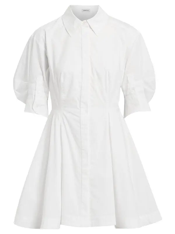 Simkhai Jazzie Cotton-blend Poplin Mini Shirt Dress - White