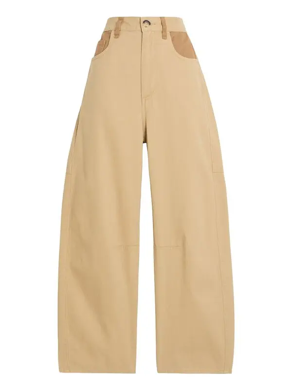 Rag & Bone Charlie Cropped Cotton-twill Pants - Beige