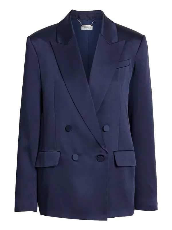 Simkhai Norah Double-breasted Blazer - Navy