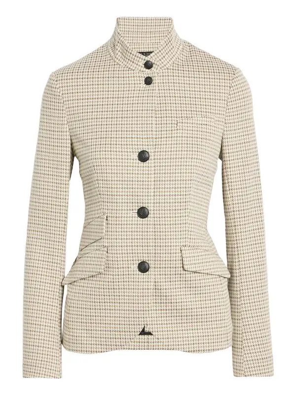 Rag & Bone Slade Houndstooth Cotton-blend Blazer - Mushroom