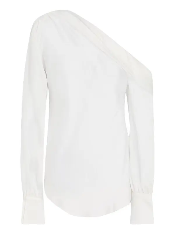 Simkhai Alice One-shoulder Satin-crepe Top - White