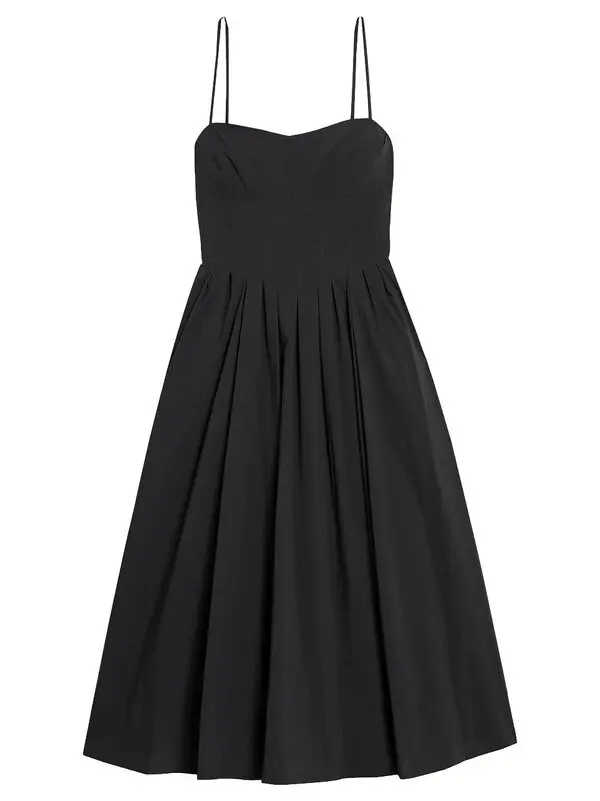 Simkhai Kittiya Pleated Midi Dress - Black