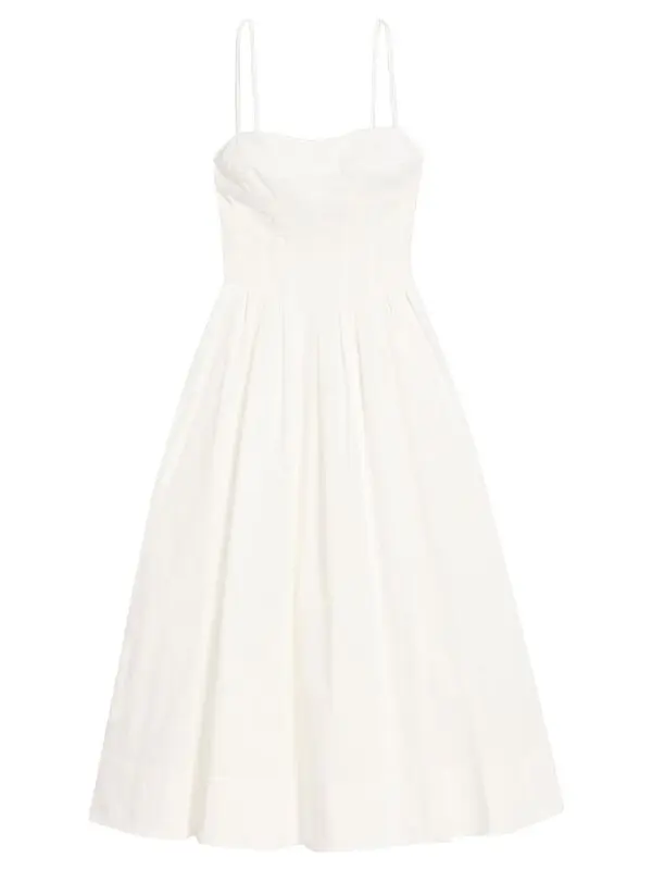 Simkhai Kittiya Pleated Midi Dress - White