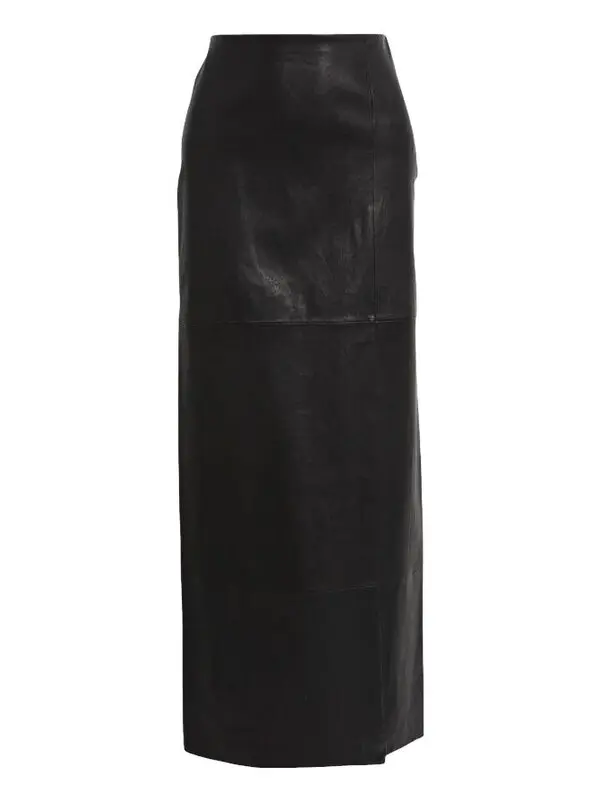 Rag & Bone Ilana Leather Maxi Skirt - Black