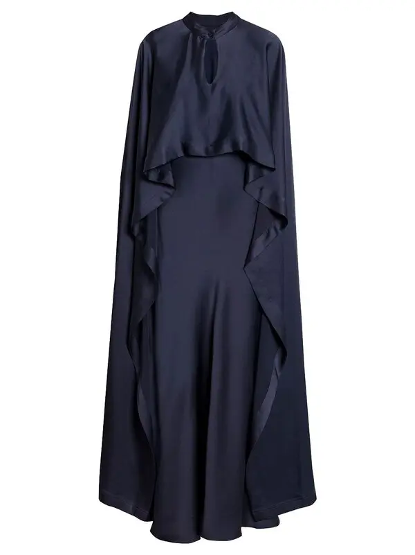 Simkhai Amory Cape-effect Maxi Dress - Midnight Blue