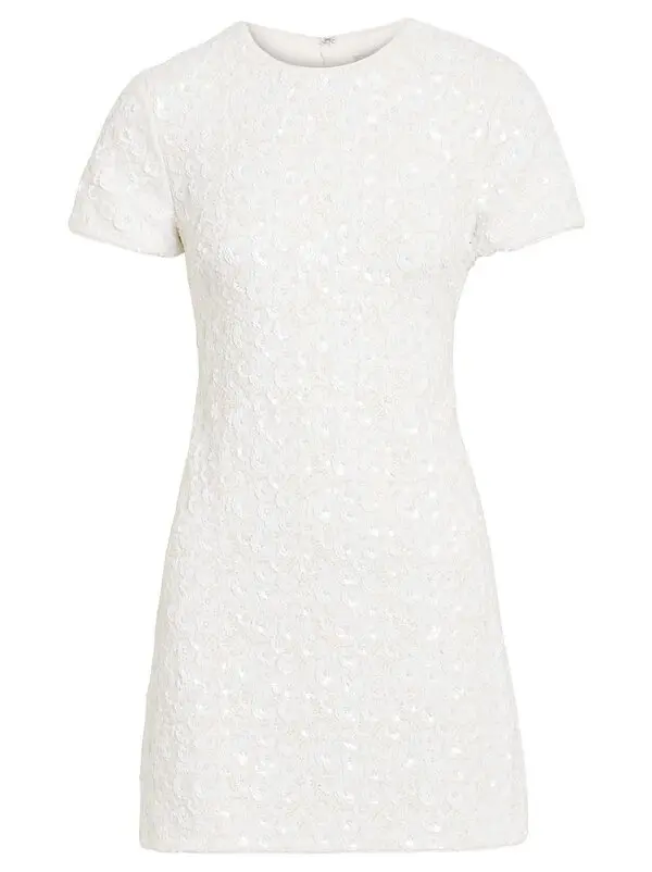 Simkhai Embellished Satin Mini Dress - White