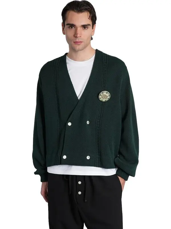 BODE Double-breasted Cardigan - Green