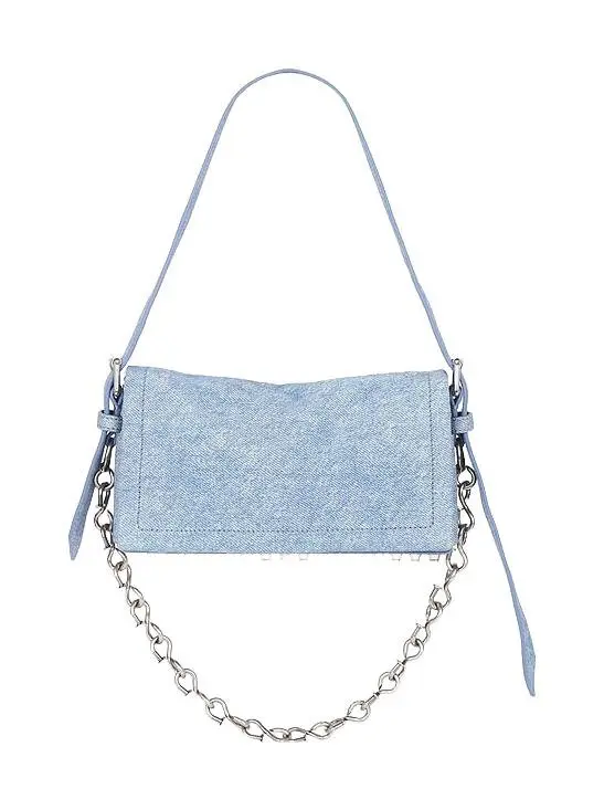 Alexander Wang Ricco Crushed Slim Flap Bag - Blue