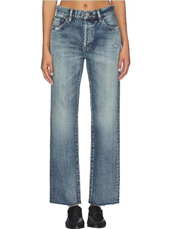 Moussy Vintage Ravencrest Straight Jeans - Blue