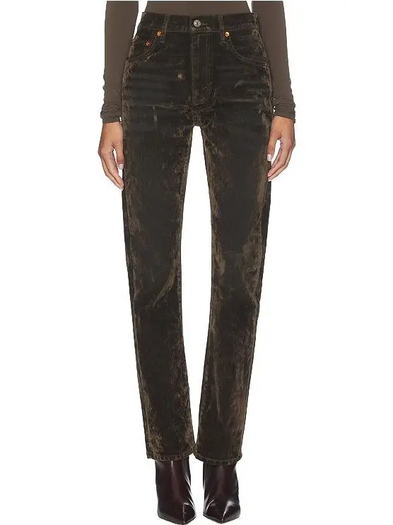 RE/DONE The Blondie Jeans - Olive Branch Flocked