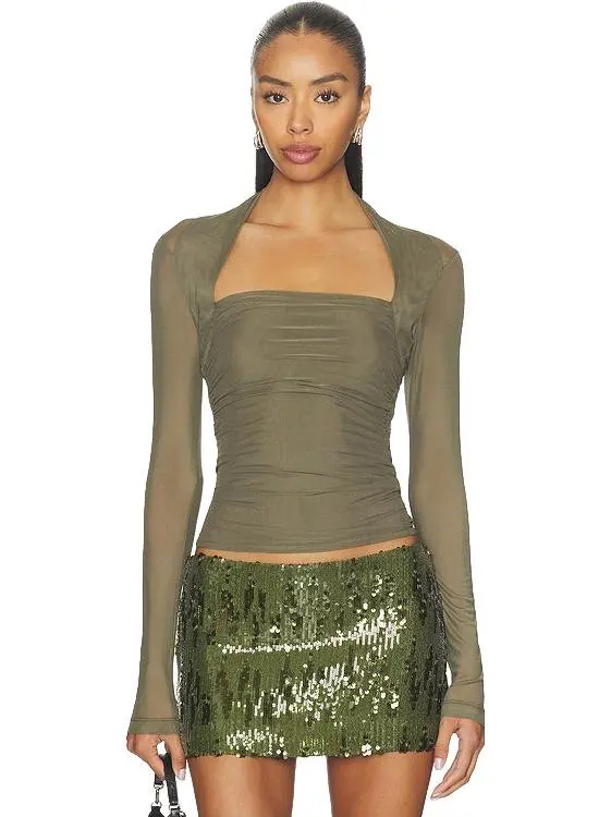 Amanda Uprichard Delilah Top - Olive