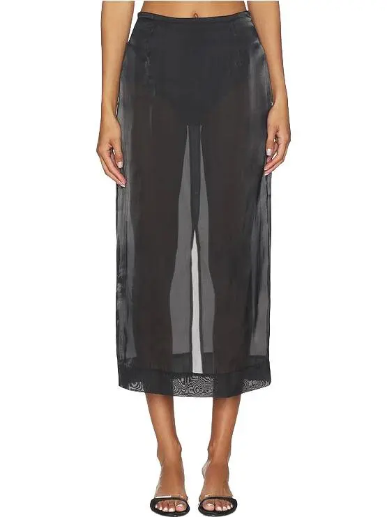 MADISON THE LABEL Knox Midi Skirt - Black